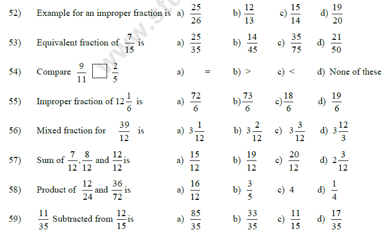 CBSE Class 5 Mathematics MCQs , Multiple Choice Questions CBSE Class 5 Mathematics MCQs , Multiple Choice Questions
